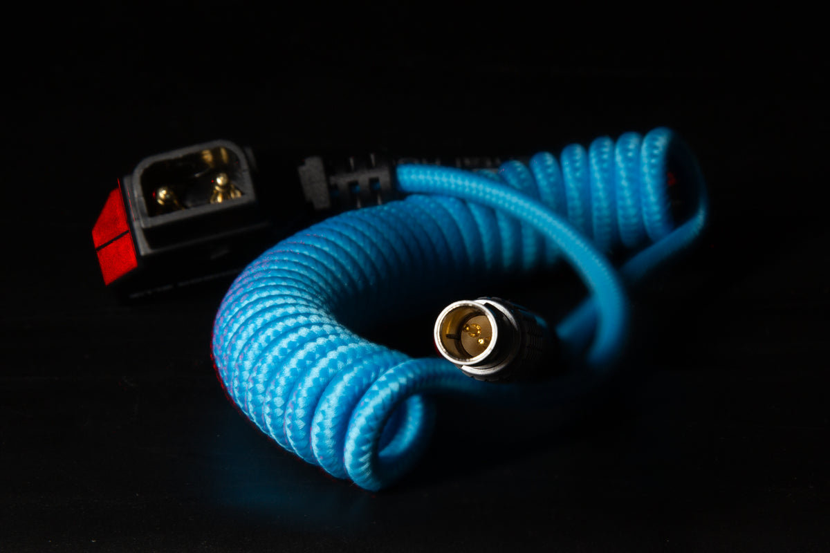 Kondor Blue Coiled D-Tap to LEMO-Type 2-Pin Power Cable (nuoma ...